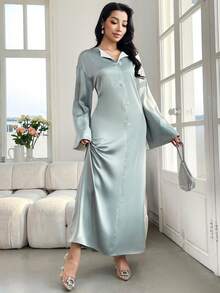 Al Najma Women's Elegant Party Holiday Rhinestone Decor Flare Sleeve ...