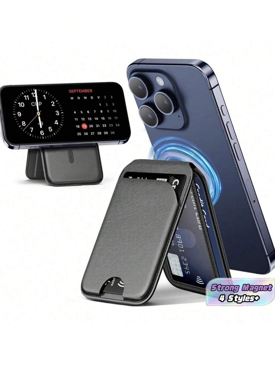 1Pc Magnetic Card Holder For Phone Back Strong Magnet Adhesive Wallet ...