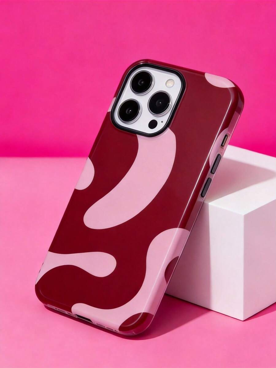 Uma Capa de Telefone Única com Bloco de Cores, Listras Irregulares ...