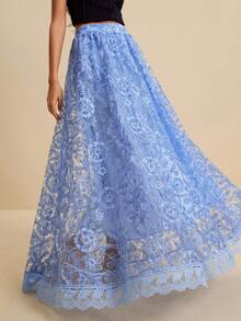 LOTSLUV Women's Spring/Summer Holiday Light Blue Flower Beaded ...