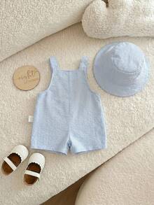 SHEIN Newborn Baby Boy Cute Summer Versatile Cartoon Duck Striped ...
