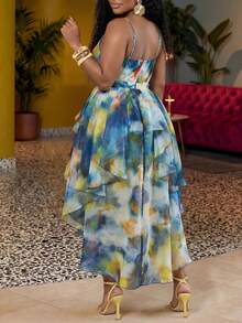 Slaydiva Blue Summer 70's Elegant Formal Party Plus Size Maxi Dress ...