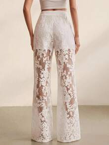 Anewsta Custom White Embroidered Sheer Elegant Urban Women's ...