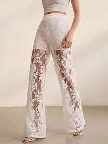 Anewsta Custom White Embroidered Sheer Elegant Urban Women's ...