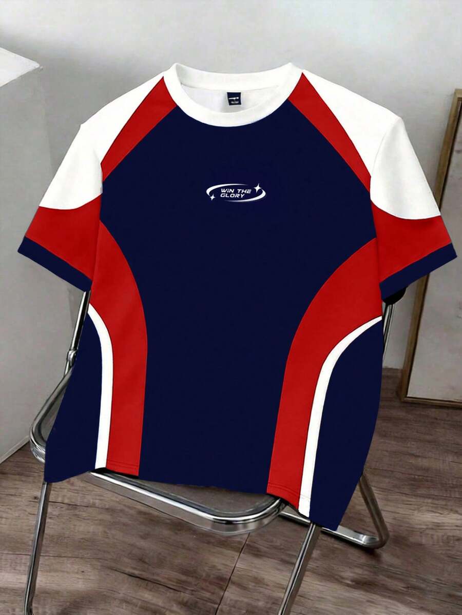Manfinity Hypemode Camiseta Masculina Casual Versátil com Bloco de ...