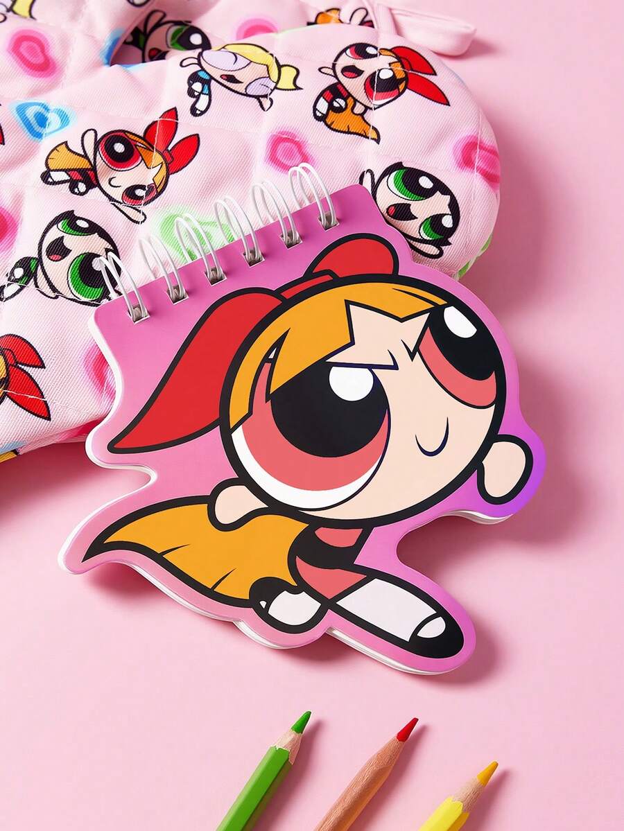 THE POWERPUFF GIRLS X SHEIN 60 Pages Cartoon Character Diary Handbook ...
