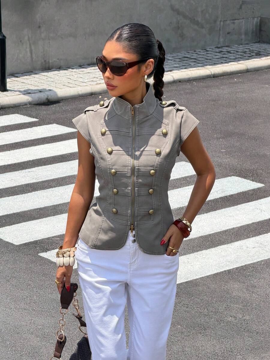 Muchica 2026 New Arrive Minimalism Spring/Summer Women's Retro Mandarin ...