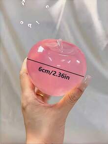 2026 New - 1pc Extra Large Pink Crystal Squeezy Big Apple, Ultra Thin ...