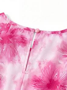 Ellevyn Women's Elegant White And Pink Boho Floral Print Tropical ...