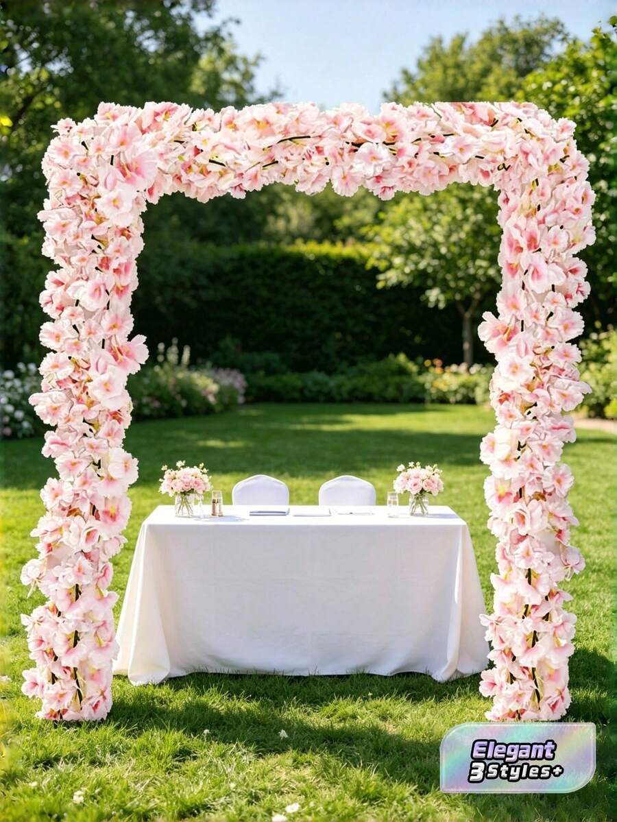 1pc/2pcs/5pcs Artificial Cherry Blossom Vine Home Decor, DIY Wreath ...