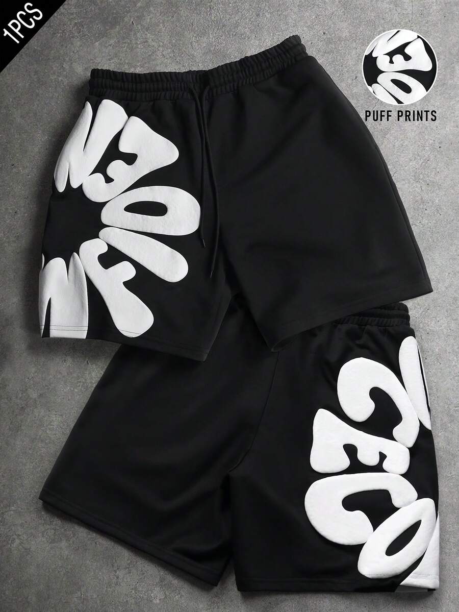 SLATEMANN Men's Plus Size Letter Print Drawstring Shorts for Sale ...