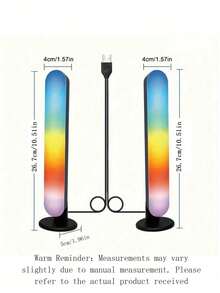 1/2 Packs Desktop LED Ambient Lighting, Smart LED Light Strip, RGB ...