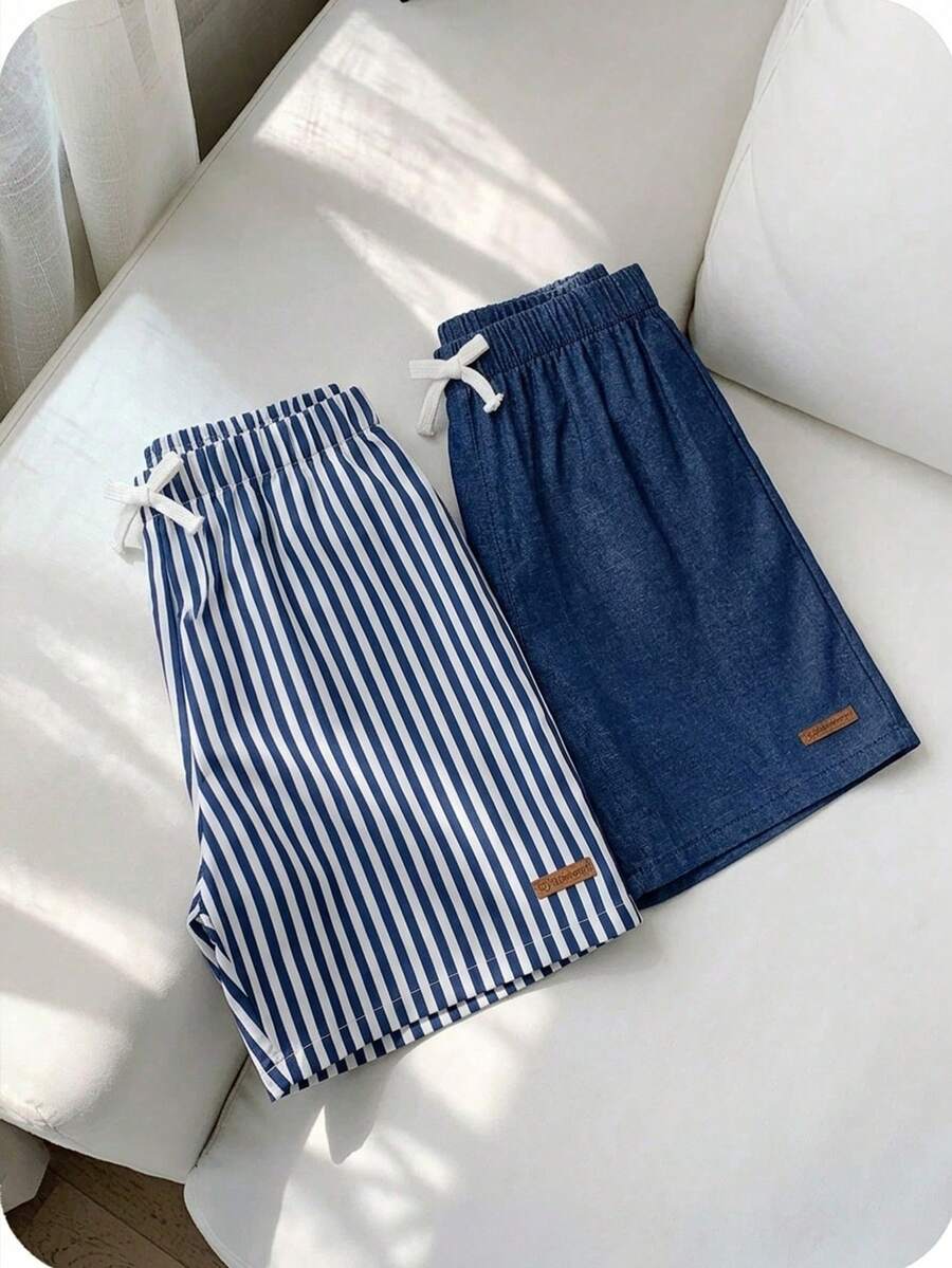 Conjunto de 2 Peças de Shorts Infantil para Meninos Pré-Adolescentes ...