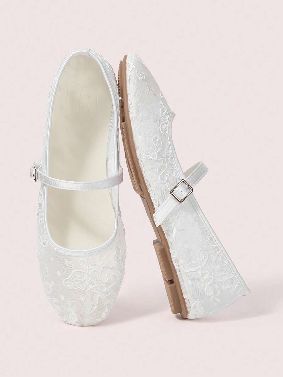 CUCCOO DOLLMOD Women's Shoes, Beige, Fashionable Round Toe Flower ...