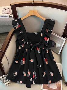 GlowEve CURVE Plus Size Women's Floral Print Pleated Casual Versatile ...