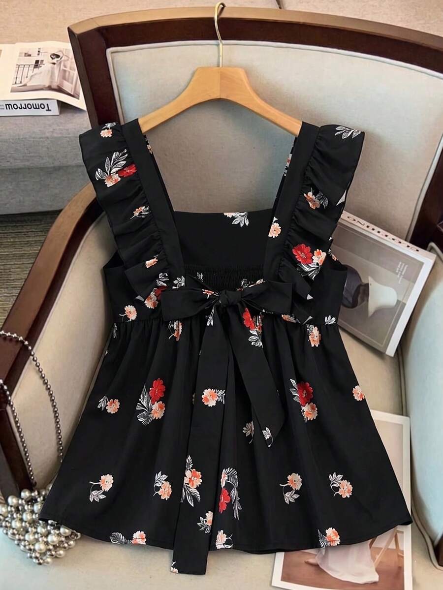 GlowEve CURVE Plus Size Women's Floral Print Pleated Casual Versatile ...
