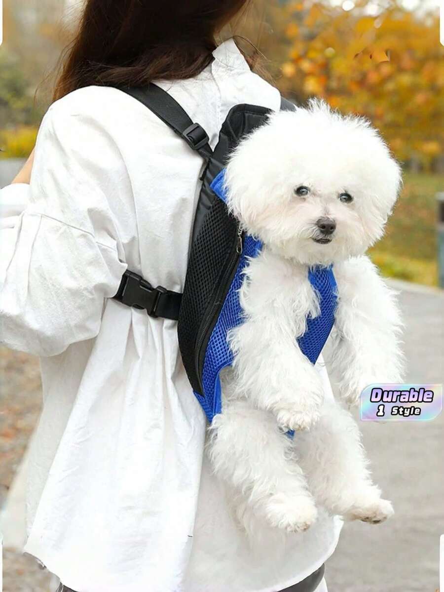 1pc Minimalist Solid Color Pet Carrier Bag With Multiple Carrying Ways ...