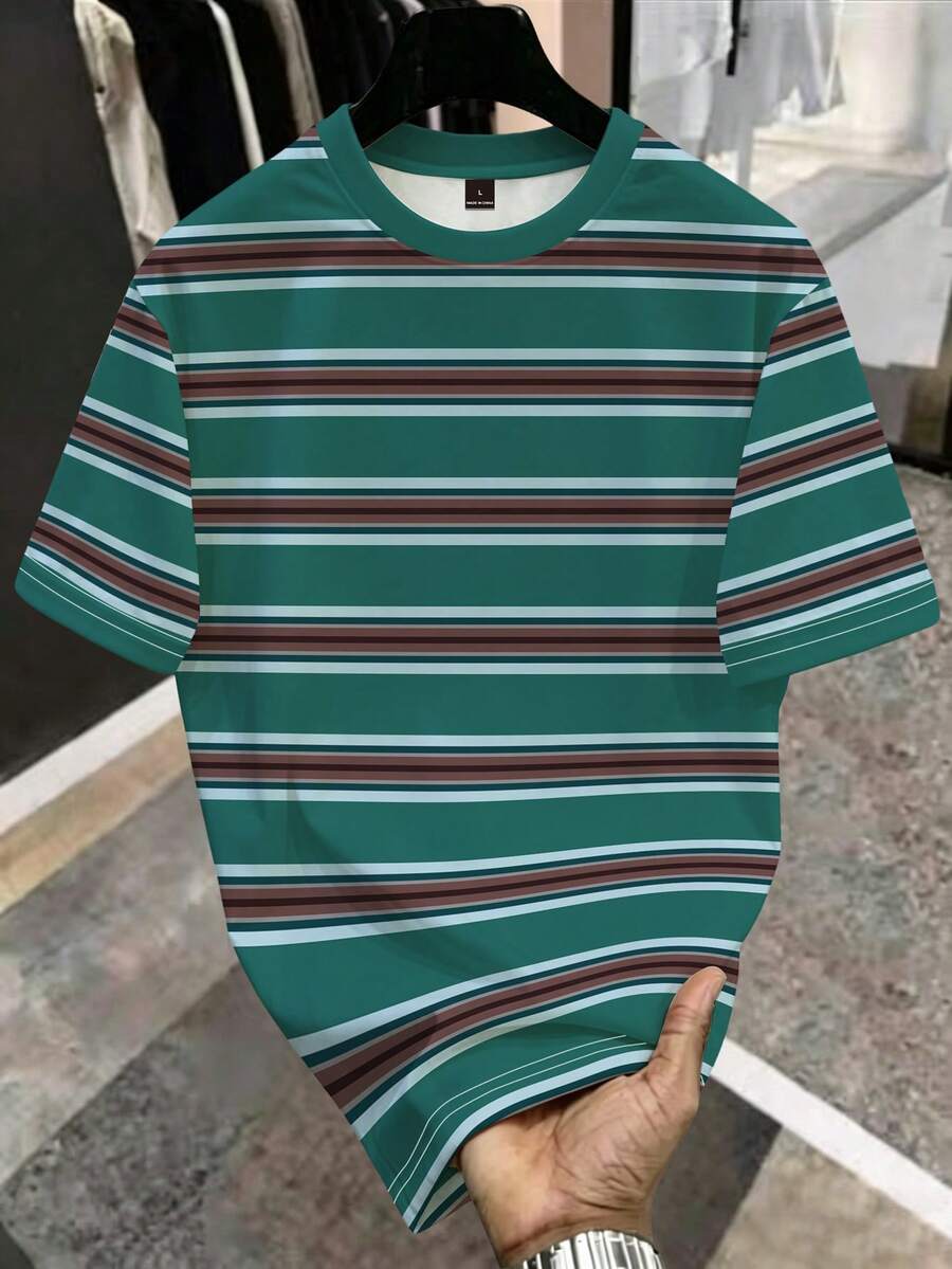 Manfinity Hypemode Plus Size Men's Street Style Graphic T-Shirt, Green ...