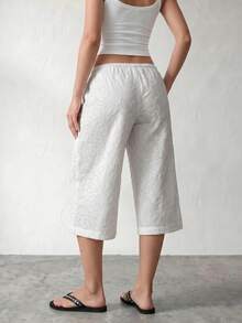 Sinnesro Stylish White Cropped Trousers For Spring And Summer. Made Of ...