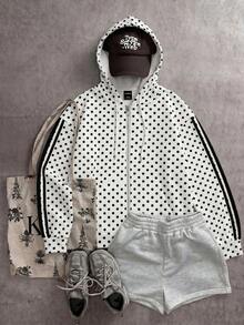 Attitoon Casual Loose Hooded Open Front Sweatshirt, Autumn/Winter ...