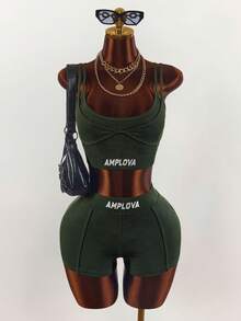 Amplova New Retro Sleeveless Leopard Print Patchwork Semi-Sheer Heart ...