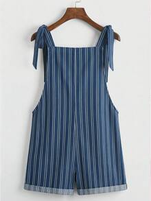 Tseoso Women's Blue Striped Suspender Overalls; School; Graduation ...