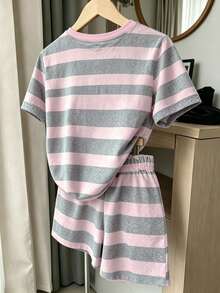 Vintage Modern Polka Dots, Contrast Color Sporty Stripes, French Style ...