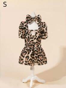1pc Dog Princess Dress, Maltese Leopard Pattern Dress, Suitable For ...