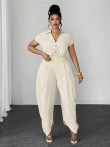 Maweii Plus Size Short Sleeve Design-Driven Mature Minimalist Style ...