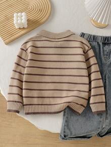 SHEIN Playful Pals Boys (Small) Sweater With Turn-Down Collar Long ...