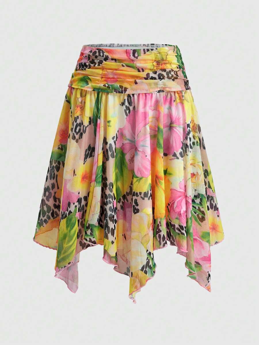 ROMWE Spring/Summer Vacation Sexy Wild Passionate Floral Leopard Print ...
