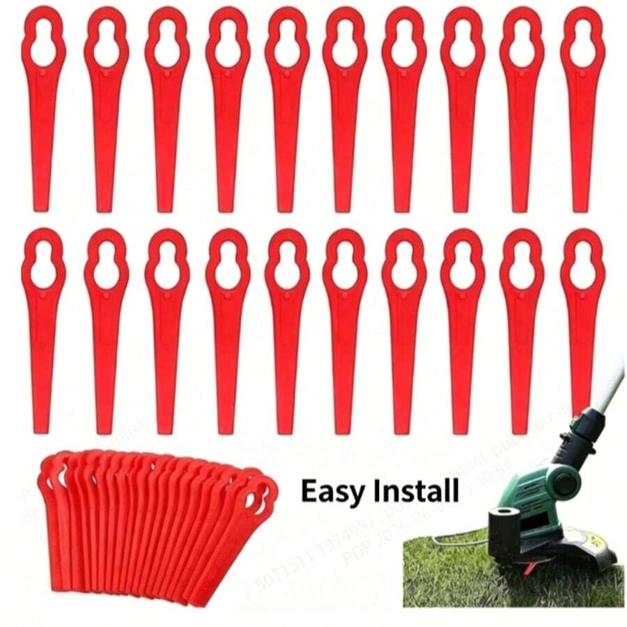 300/200/100/30/10PCS Plastic Lawn Mower Blades, Garden Grass Cutter ...