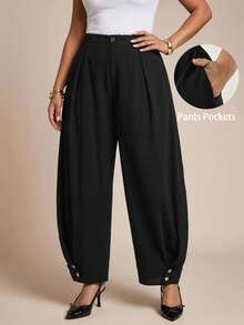 Chikora Plus Size Women's Pants, All Season Wear, Elegant Slimming ...