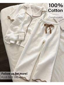 CosyJoli Plus Size Women's Short Sleeve Long Pants Set, Casual Women's ...
