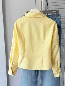 SHEIN Tween Girls Elegant Spring/Summer Woven Bow Decor Striped Shirt ...