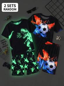 Dozemod Kids Tween Boy Snug Fit Cartoon Game Print Round Neck Short ...