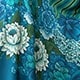 SHEIN Najma Vintage Plus Size Floral & Plant Print Green Plus Size ...