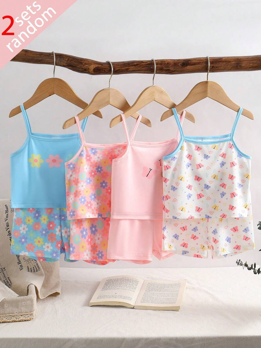 [2 Sets Randomly Sent] Girls Toddler Simple Cute Fashion Sweet ...