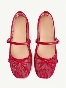 CUCCOO CHICEST Women's Shoes French Retro Bow Decoration Hollow Shallow ...