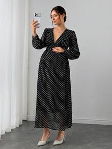 Momance Women's Comfortable Romantic French Style Deep V-Neck Vintage ...
