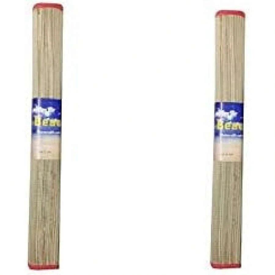 2 Pack Woven Straw Beach Mat Yoga Mat Picnic Camping Party MatTrim Red ...