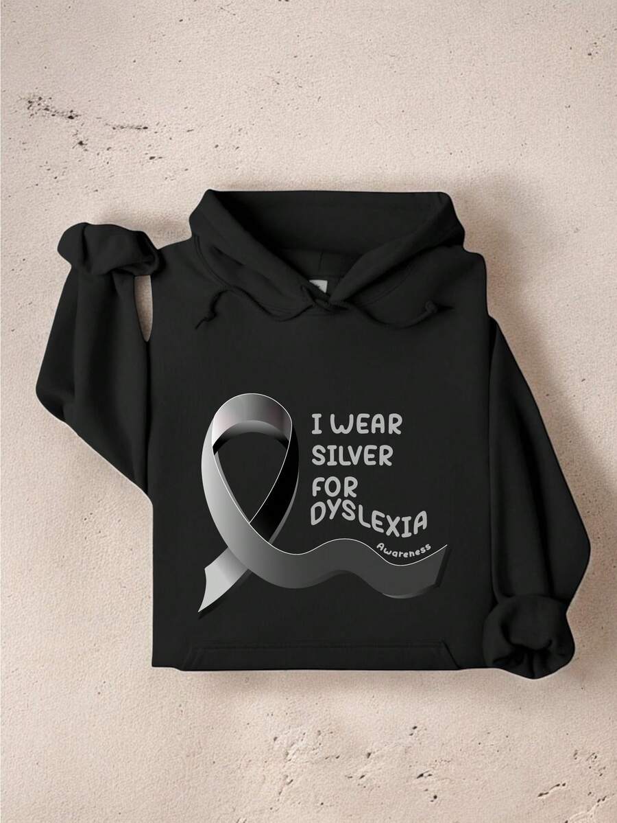 I Wear Silver For Dyslexic Awareness Hoodie, Dyslexia Teacher, Learning ...
