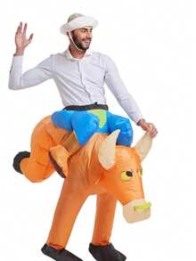 Western Style Inflatable Cowboy Costume For Adults, Woven Fabric ...