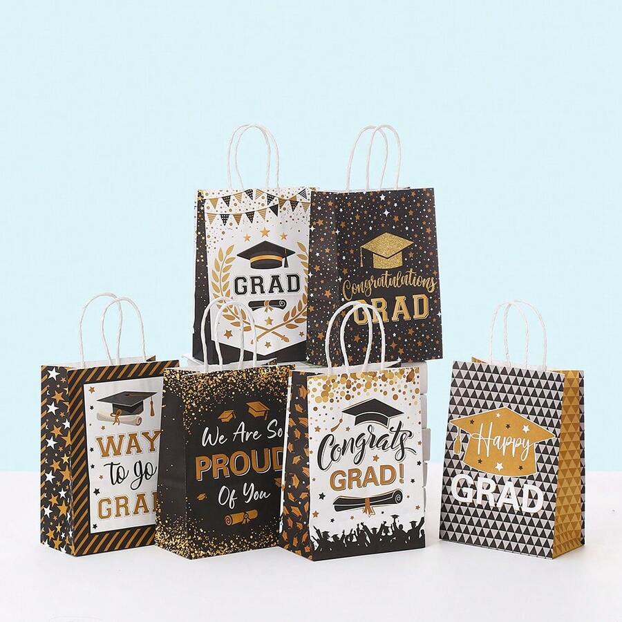 24/12pcs/Set Graduation Happy Gift Bags, 21*15*8CM, 2025 Graduation ...