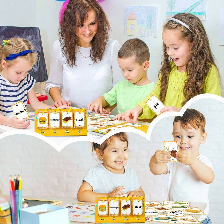 Lachilly English Food Flashcards For Kids 2-6 Years, Key Vocabulary ...