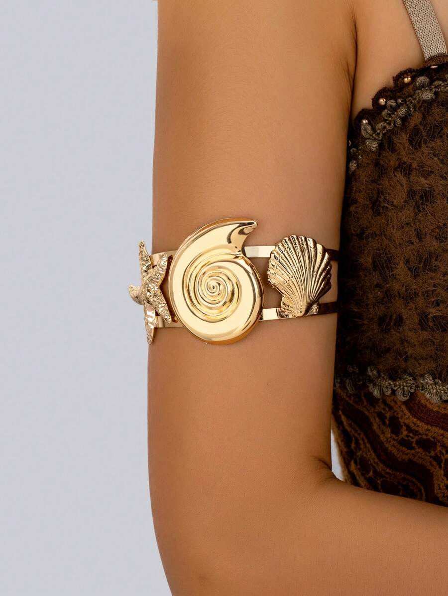 1 Pc Sea Shell Starfish Arm Band Upper Arm Cuff Women Arm Bangle ...