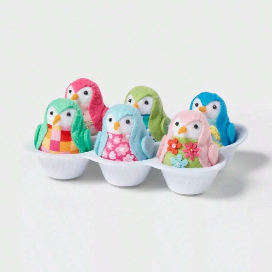 Featherly Friends 7pc Fabric Easter Egg Carton | SHEIN USA