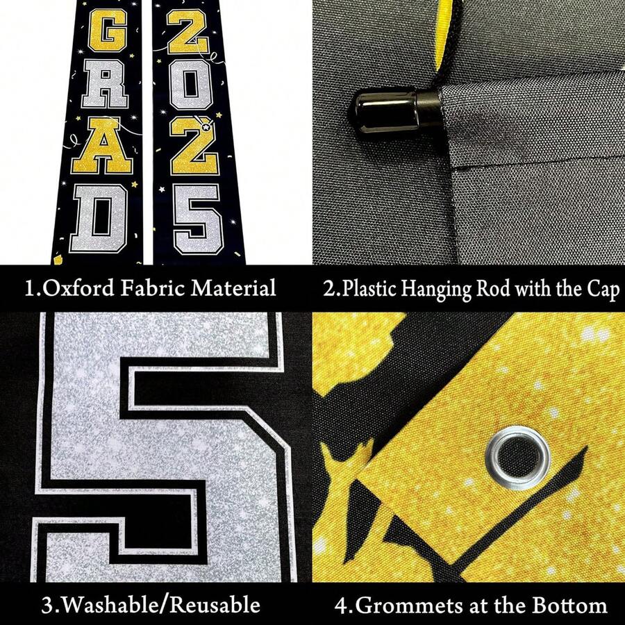 2pcs 2025 Graduation Porch Signs - 70.87x11.8 Inch | Congrats Grad ...