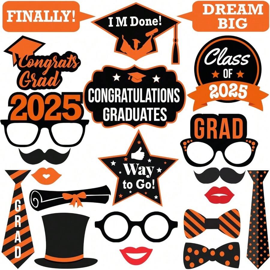 KatchOn, Graduation Photo Booth Props 2025 - Pack Of 21 | 2025 ...