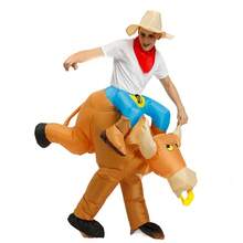 Western Style Inflatable Cowboy Costume For Adults, Woven Fabric ...